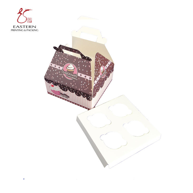 Pantone Color 4inch Cake Packaging Boxes , Cardboard Boxes For Baked Goods