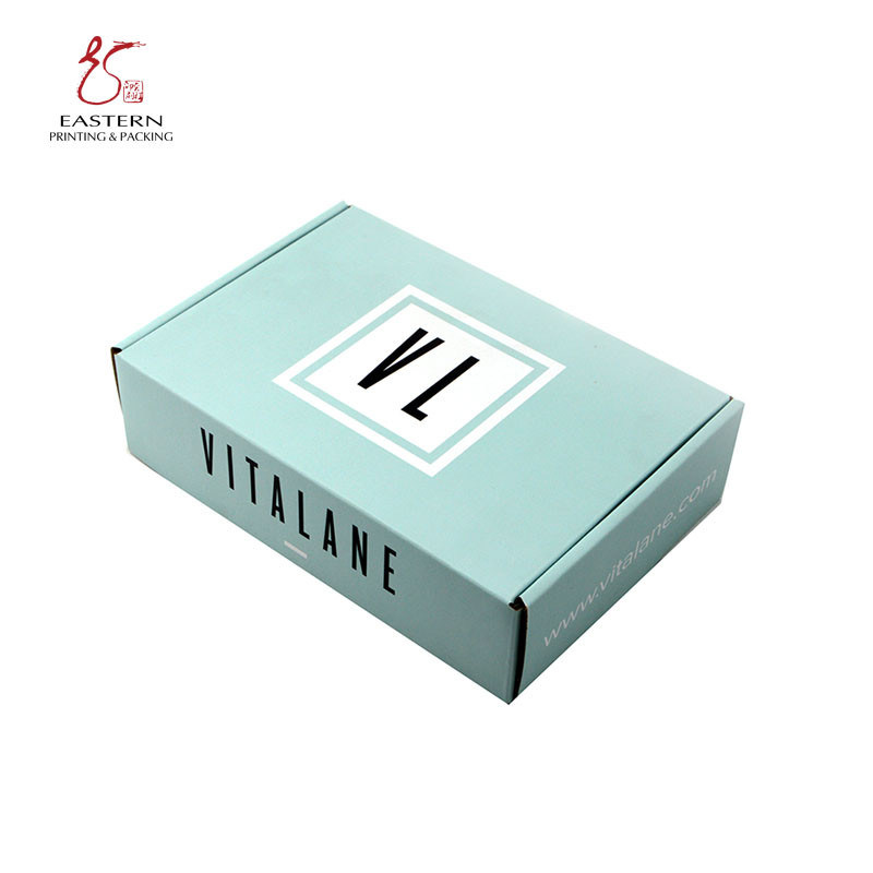 Blue Color Folding Corrugated Cardboard Shipping Boxes 5cm Height