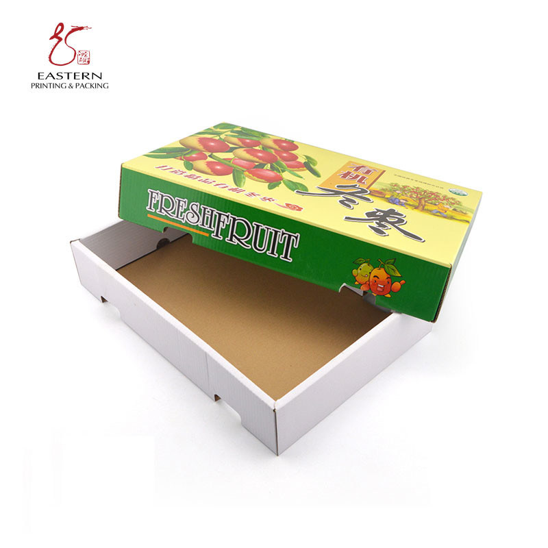 Fruit Packaging CMYK 4C Printing Corrugated Mailer Boxes With Lid 400mm ...
