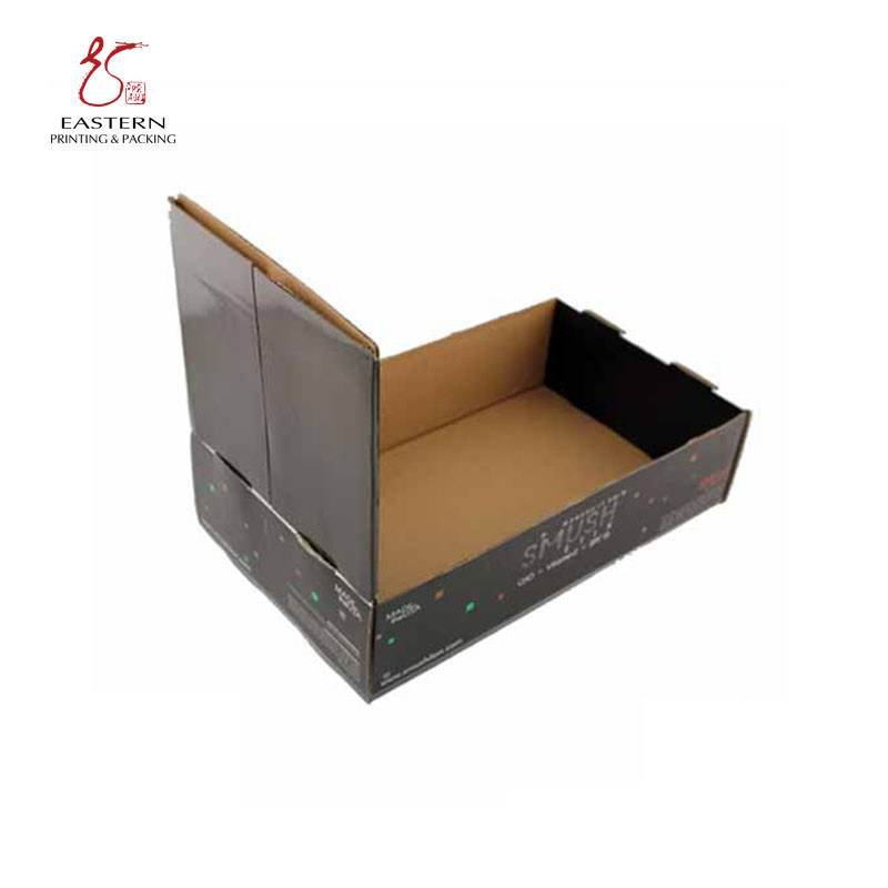 Black Color 300gsm CCNB Display Box Packaging With Advertising Board