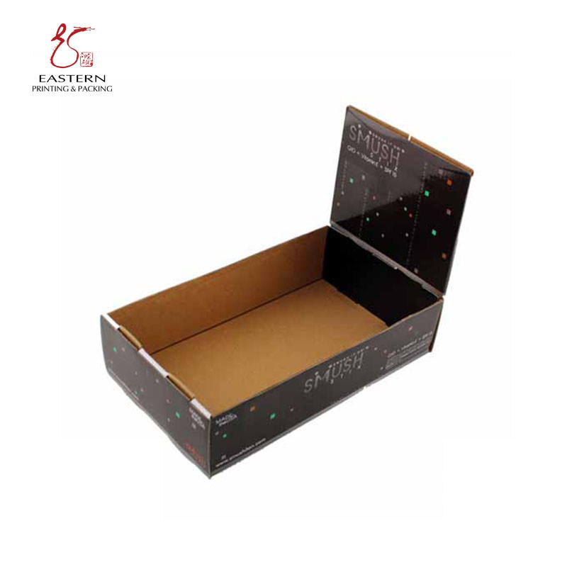 Black Color 300gsm CCNB Display Box Packaging With Advertising Board